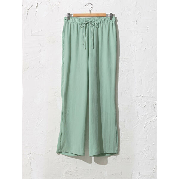 MODEST Beli Lastikli Düz Palazzo Pantolon