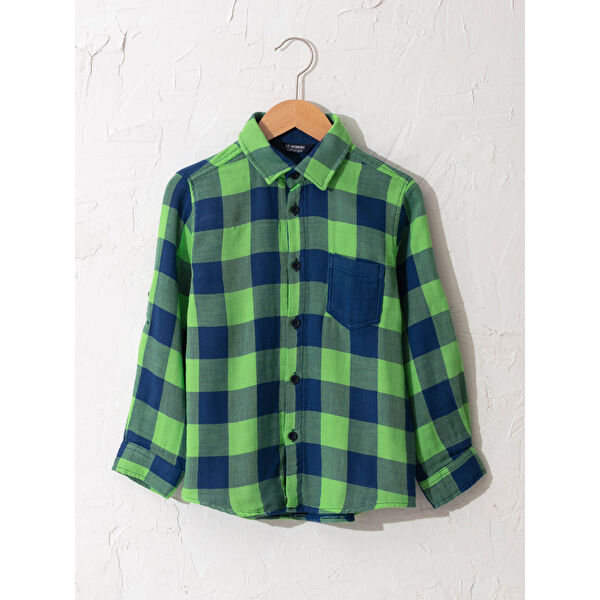 Erkek Çocuk Pamuklu Kareli Gömlek