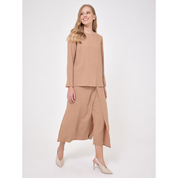 Bisiklet Yaka Düz Salaş Tunik