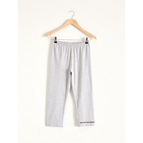 Slogan Baskılı Capri Boy Tayt Slogan Baskılı Capri Boy Tayt