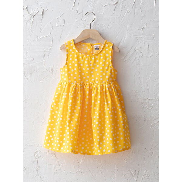 Bisiklet Yaka Çizgili Poplin Kız Bebek Elbise Bisiklet Yaka Çizgili Poplin Kız Bebek Elbise