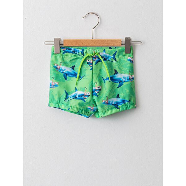 Beli Lastikli Baskılı Erkek Çocuk Boxer Mayo