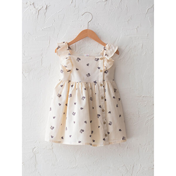 Kolsuz Desenli Kız Bebek Elbise Kolsuz Desenli Kız Bebek Elbise