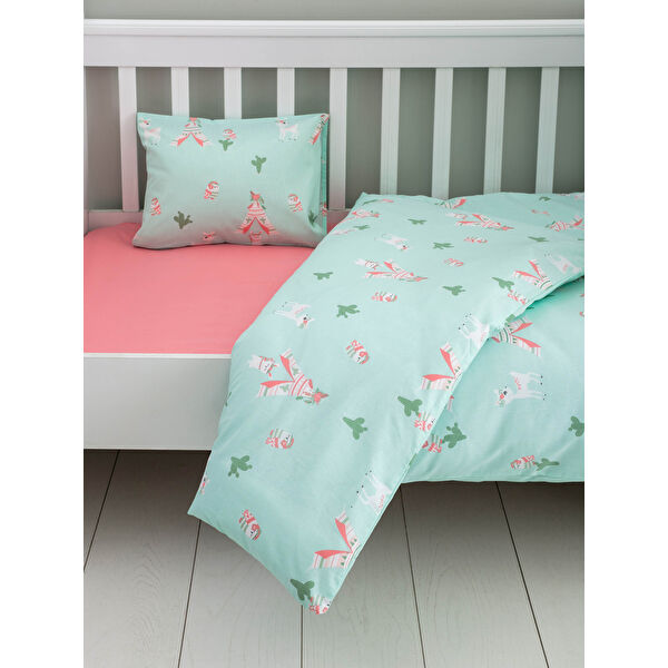 Baskılı Dokuma Kız Bebek Nevresim Takımı