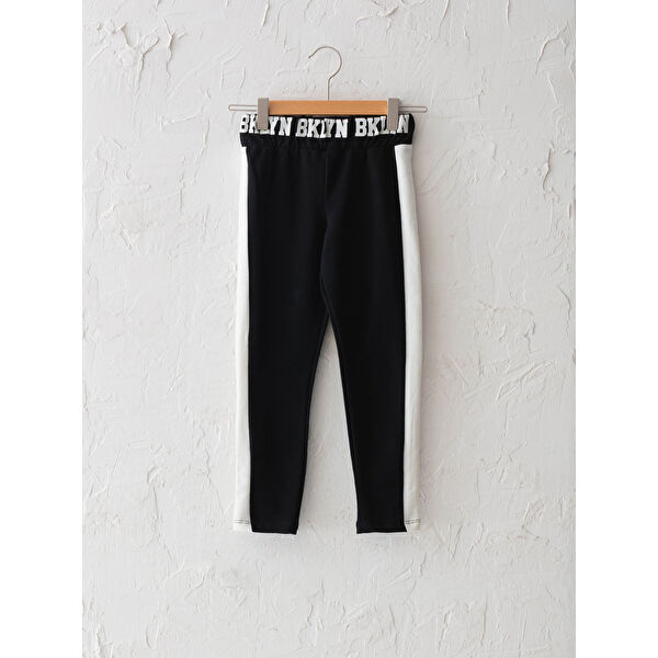 Yazı Baskılı Pamuklu Kız Çocuk Uzun Tayt Yazı Baskılı Pamuklu Kız Çocuk Uzun Tayt