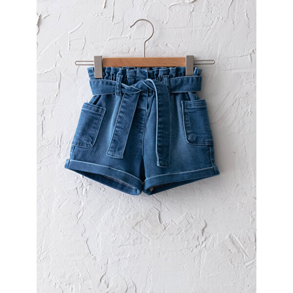 LCW GREEN Comfort Fit Basic Kız Bebek Şort