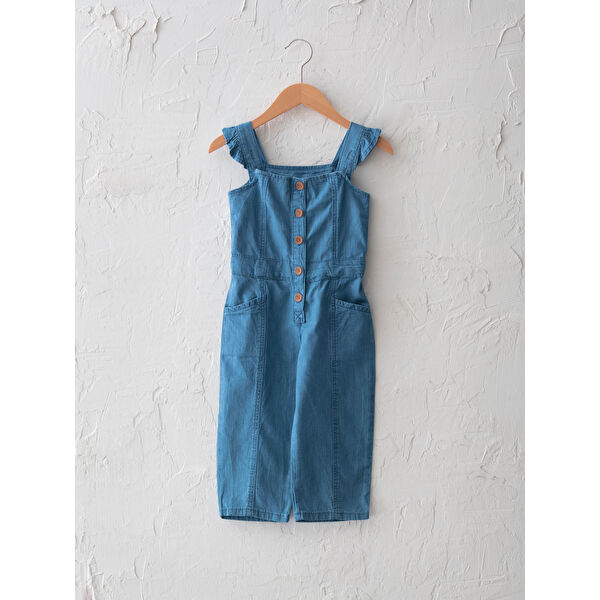 LCW GREEN Kolsuz Basic Kız Bebek Jean Salopet LCW GREEN Kolsuz Basic Kız Bebek Jean Salopet