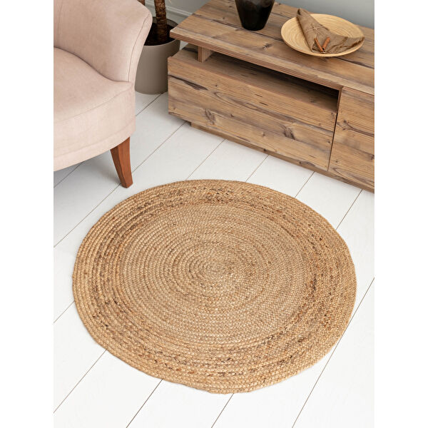Yuvarlak Jüt Halı 90x90 Cm Yuvarlak Jüt Halı 90x90 Cm