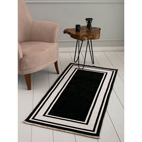Saçak Detaylı Desenli Jakarlı Halı 75x150 Cm Saçak Detaylı Desenli Jakarlı Halı 75x150 Cm