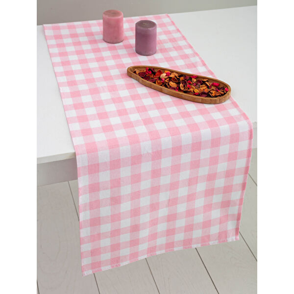 Ekose Desenli Runner 45x150 Cm