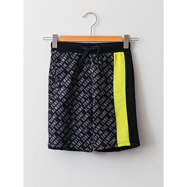 Beli Lastikli Baskılı Erkek Çocuk Bermuda Şort Beli Lastikli Baskılı Erkek Çocuk Bermuda Şort