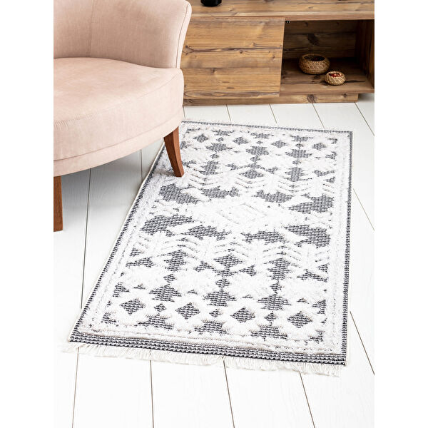 Saçaklı Jakarlı Halı 80x150 Cm