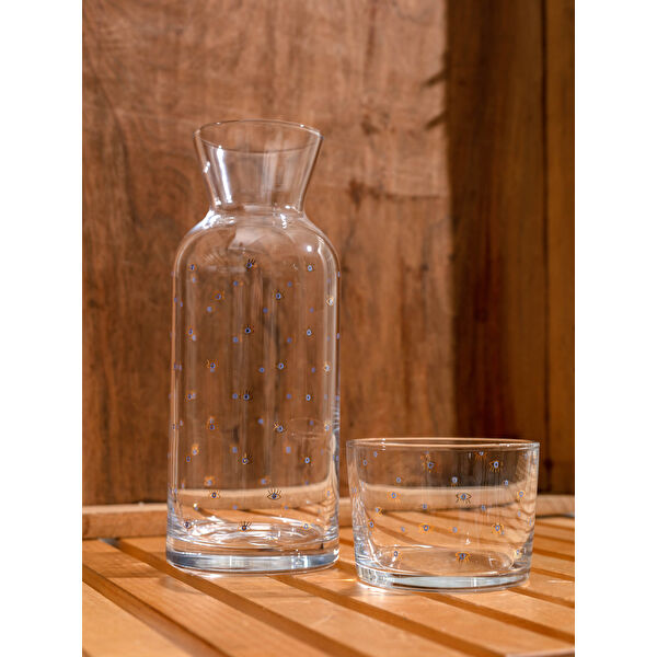 Baskılı Bardaklı Sürahi 700 ML