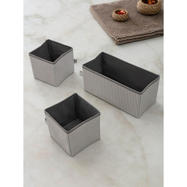 Çizgi Detaylı Polyester Organizer 3'lü Çizgi Detaylı Polyester Organizer 3'lü