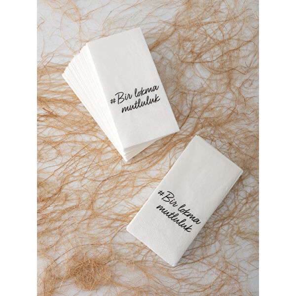 Slogan Baskılı Kağıt Peçete 16x16 Cm Slogan Baskılı Kağıt Peçete 16x16 Cm