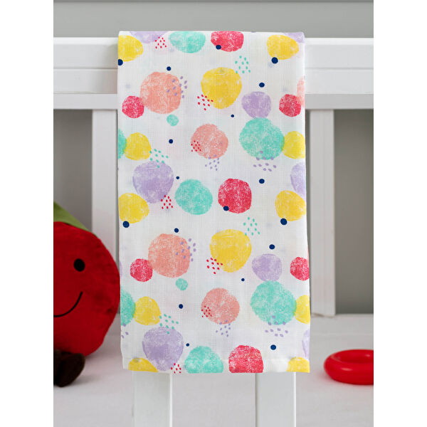 Baskılı Pamuklu Kız Bebek Müslin Bez Baskılı Pamuklu Kız Bebek Müslin Bez