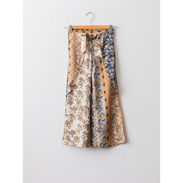 Beli Lastikli Desenli Geniş Paça Viskon Kız Çocuk Pantolon Beli Lastikli Desenli Geniş Paça Viskon Kız Çocuk Pantolon