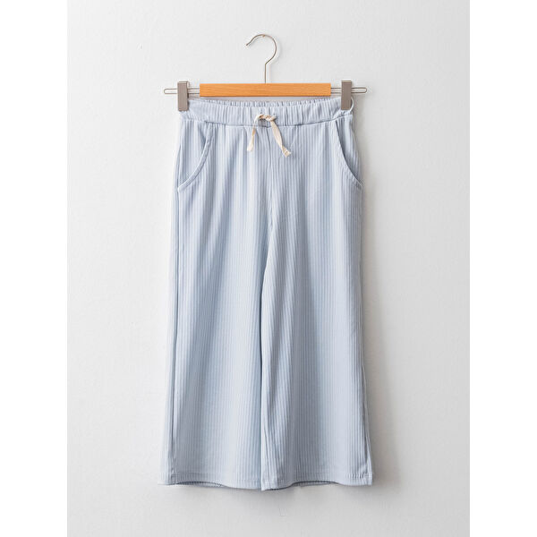 Beli Lastikli Basic Geniş Paça Kız Çocuk Eşofman Altı