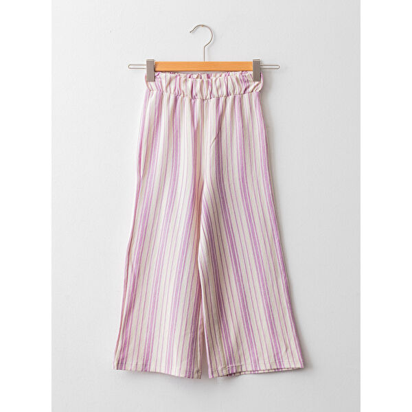 Beli Lastikli Çizgili Geniş Paça Kız Çocuk Eşofman Altı Beli Lastikli Çizgili Geniş Paça Kız Çocuk Eşofman Altı