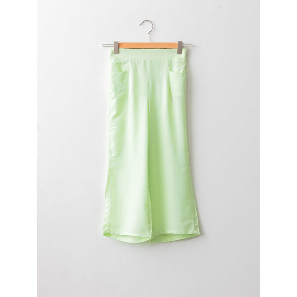 Beli Lastikli Basic Viskon Kız Çocuk Pantolon