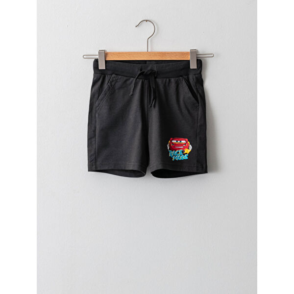 Beli Lastikli Araba Baskılı Erkek Çocuk Şort