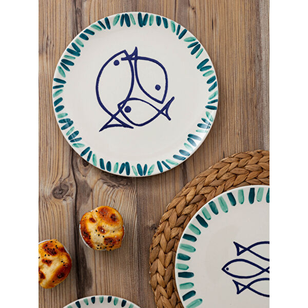 Desenli Seramik Tabak 26 Cm Desenli Seramik Tabak 26 Cm