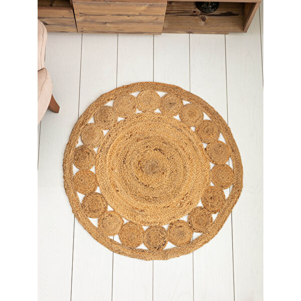 Yuvarlak Jüt Halı 90x90 Cm Yuvarlak Jüt Halı 90x90 Cm