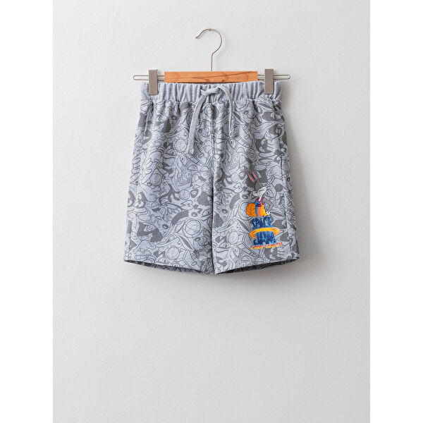 Beli Lastikli Space Jam Baskılı Erkek Çocuk Şort Beli Lastikli Space Jam Baskılı Erkek Çocuk Şort
