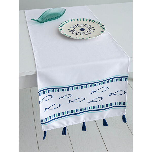 Baskılı Püskül Detaylı Runner 45x150 Cm Baskılı Püskül Detaylı Runner 45x150 Cm