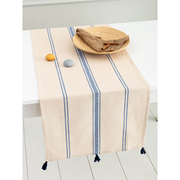 Çizgi Detaylı Püsküllü Runner 45x150 Cm Çizgi Detaylı Püsküllü Runner 45x150 Cm