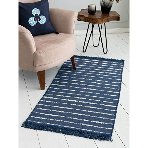 Çift Taraflı Saçaklı Jakarlı Halı 70x140 Cm