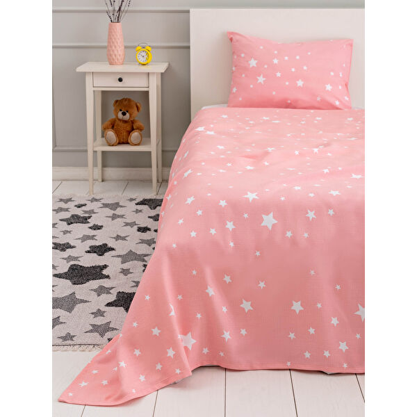 Desenli Pamuklu Kız Çocuk Pike Takımı