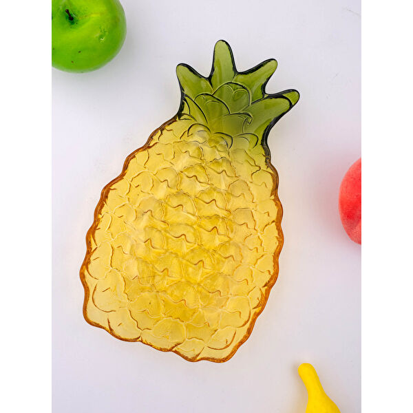 Ananas Desenli Cam Tabak 15x23 Cm Ananas Desenli Cam Tabak 15x23 Cm