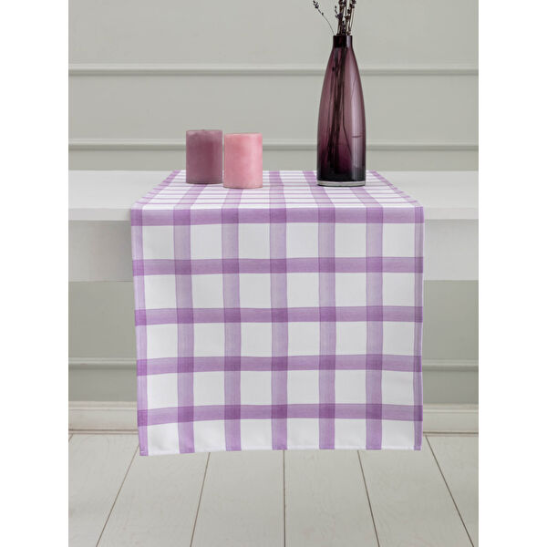 Ekose Desenli Runner 45x150 Cm