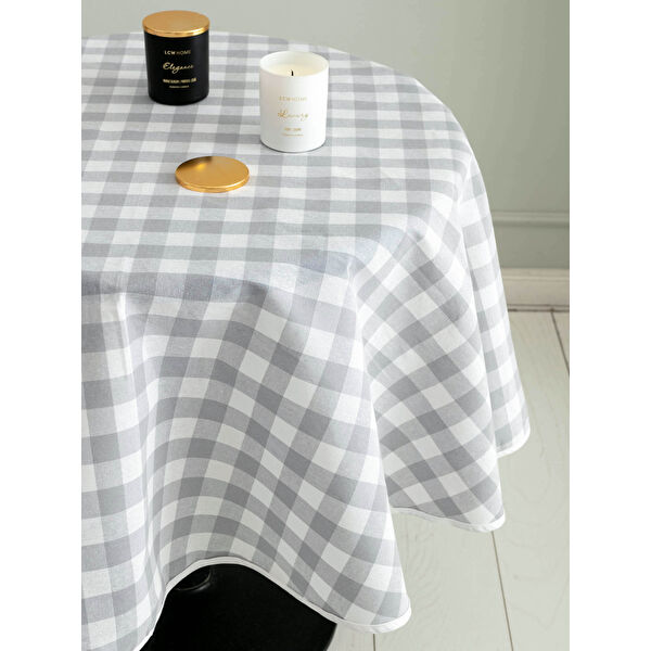 Ekose Desenli Yuvarlak Masa Örtüsü 150x150 Cm Ekose Desenli Yuvarlak Masa Örtüsü 150x150 Cm