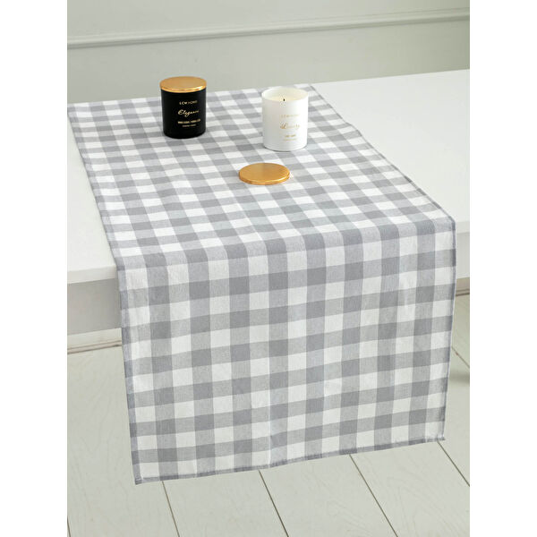 Ekose Desenli Runner 45x150 Cm