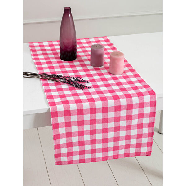 Ekose Desenli Runner 45x150 Cm