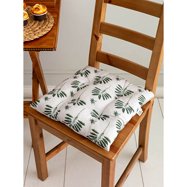 Baskılı Bağcıklı Sandalye Minderi 40x40 Cm Baskılı Bağcıklı Sandalye Minderi 40x40 Cm