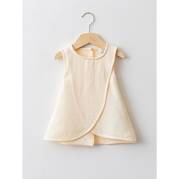 Bisiklet Yaka Pamuklu Basic Kız Bebek Bluz