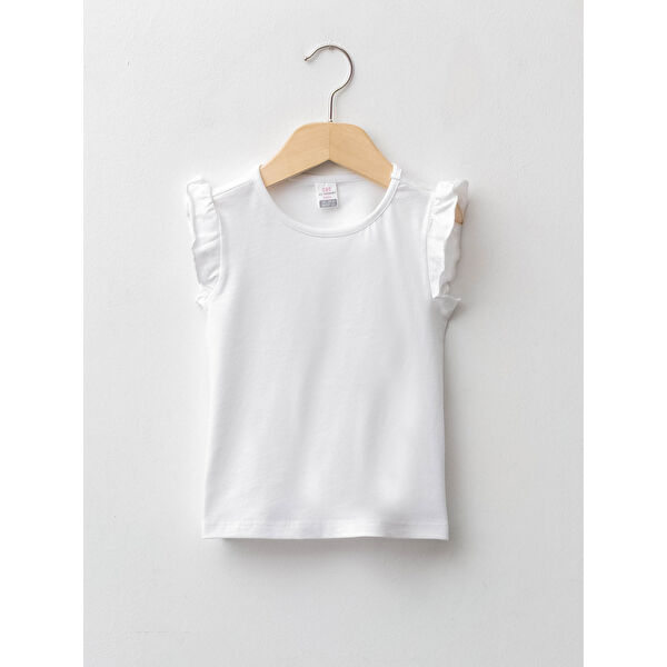 Bisiklet Yaka Basic Pamuklu Kız Bebek Atlet Bisiklet Yaka Basic Pamuklu Kız Bebek Atlet