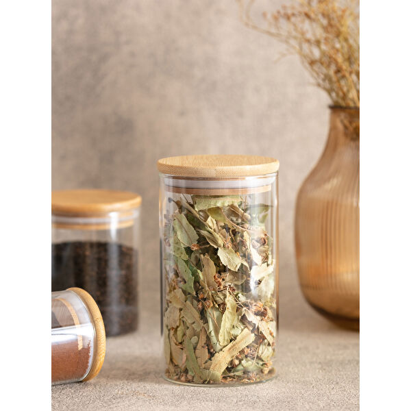 Ahşap Kapaklı Cam Kavanoz 750 Ml