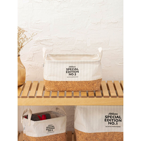 Slogan Baskılı Organizer Sepet 28x20x16 Cm Slogan Baskılı Organizer Sepet 28x20x16 Cm