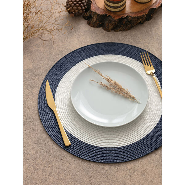 Çizgili Renk Bloklu Amerikan Servisi 38x38 Cm Çizgili Renk Bloklu Amerikan Servisi 38x38 Cm