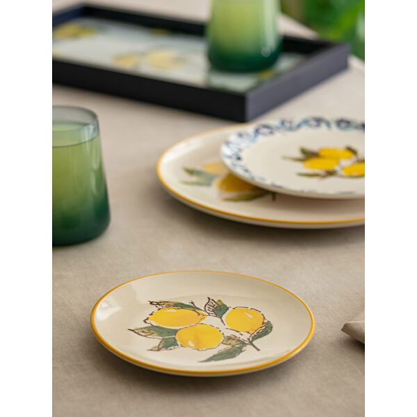 Limon Baskılı Tabak 16 Cm