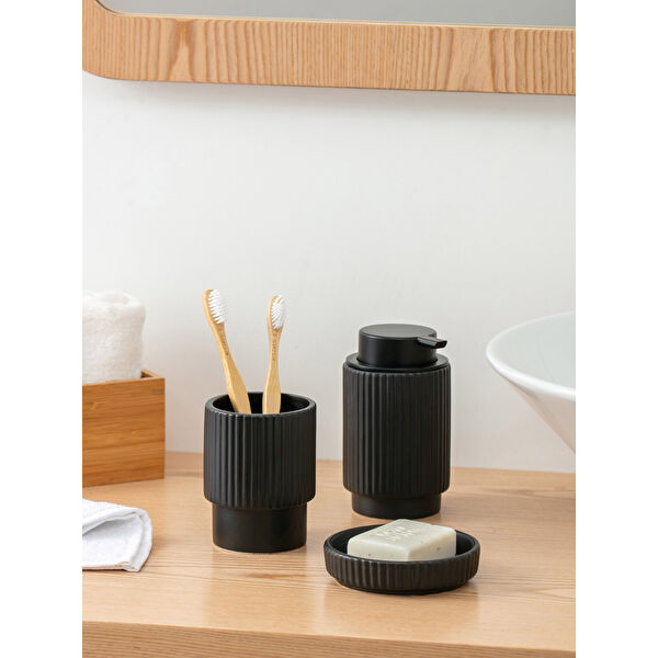 Desenli Seramik Banyo Seti 3'lü