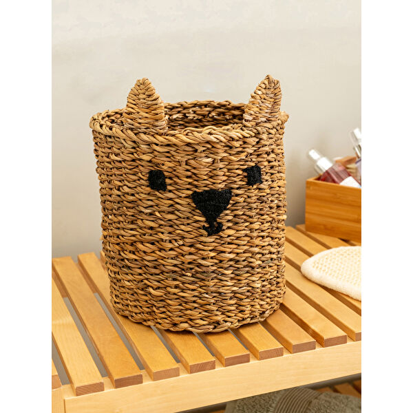 Nakışlı Organizer Hasır Sepet 20x22 Cm Nakışlı Organizer Hasır Sepet 20x22 Cm