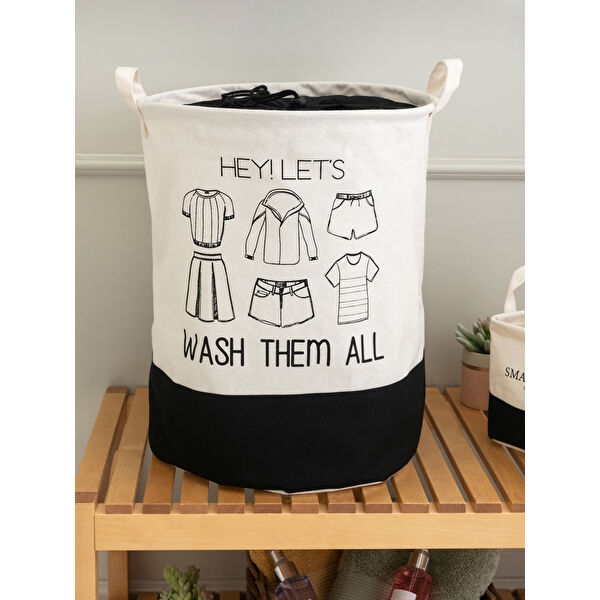 Baskılı Organizer Çamaşır Sepeti