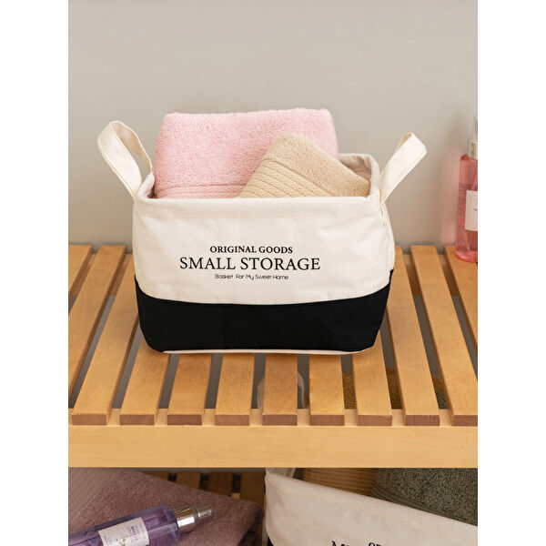 Yazı Baskılı Organizer Sepet 20x16x14 Cm