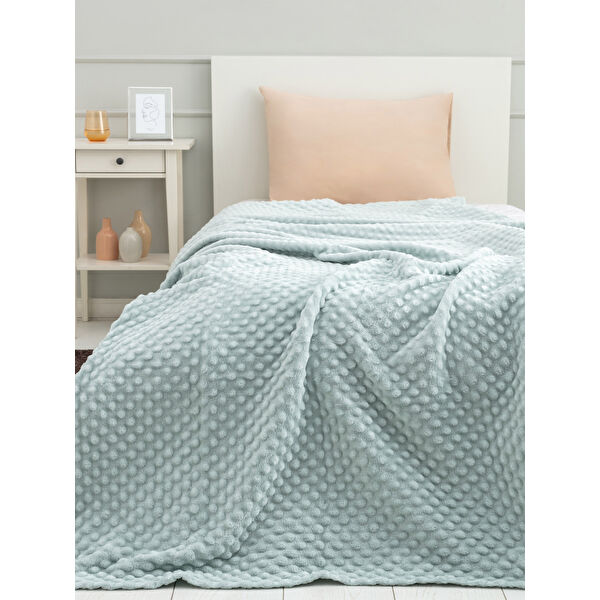 Tek Kişilik Tomurcuk Desenli Yumuşak Dokulu Battaniye 150x220 Cm