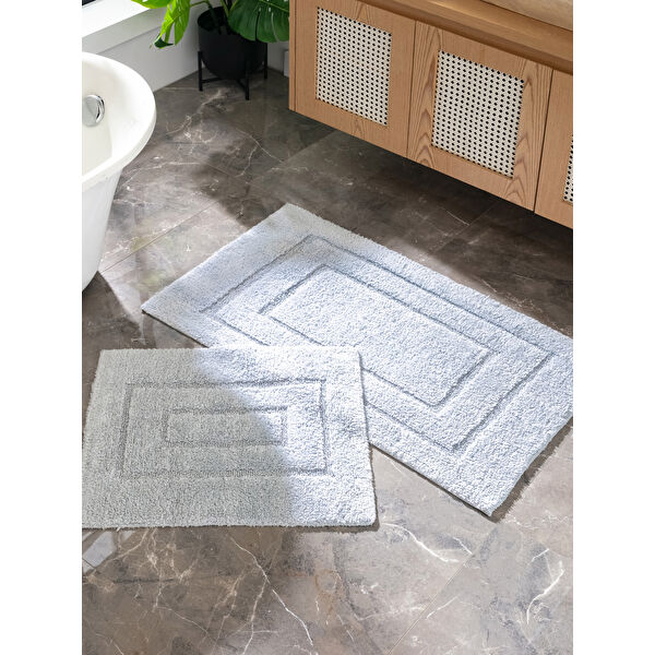 Geometrik Desenli Banyo Paspası 2'li